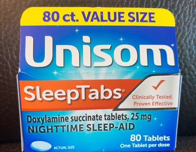 Unisom SleepTabs Nighttime Sleep-Aid Tablets - 80 Count Exp:04/2026 ...