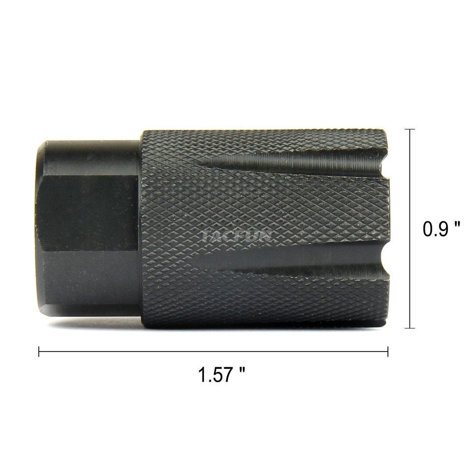 9mm Steel 1/2x28 TPI Compact Low Concussion Muzzle Brake Compensator ...