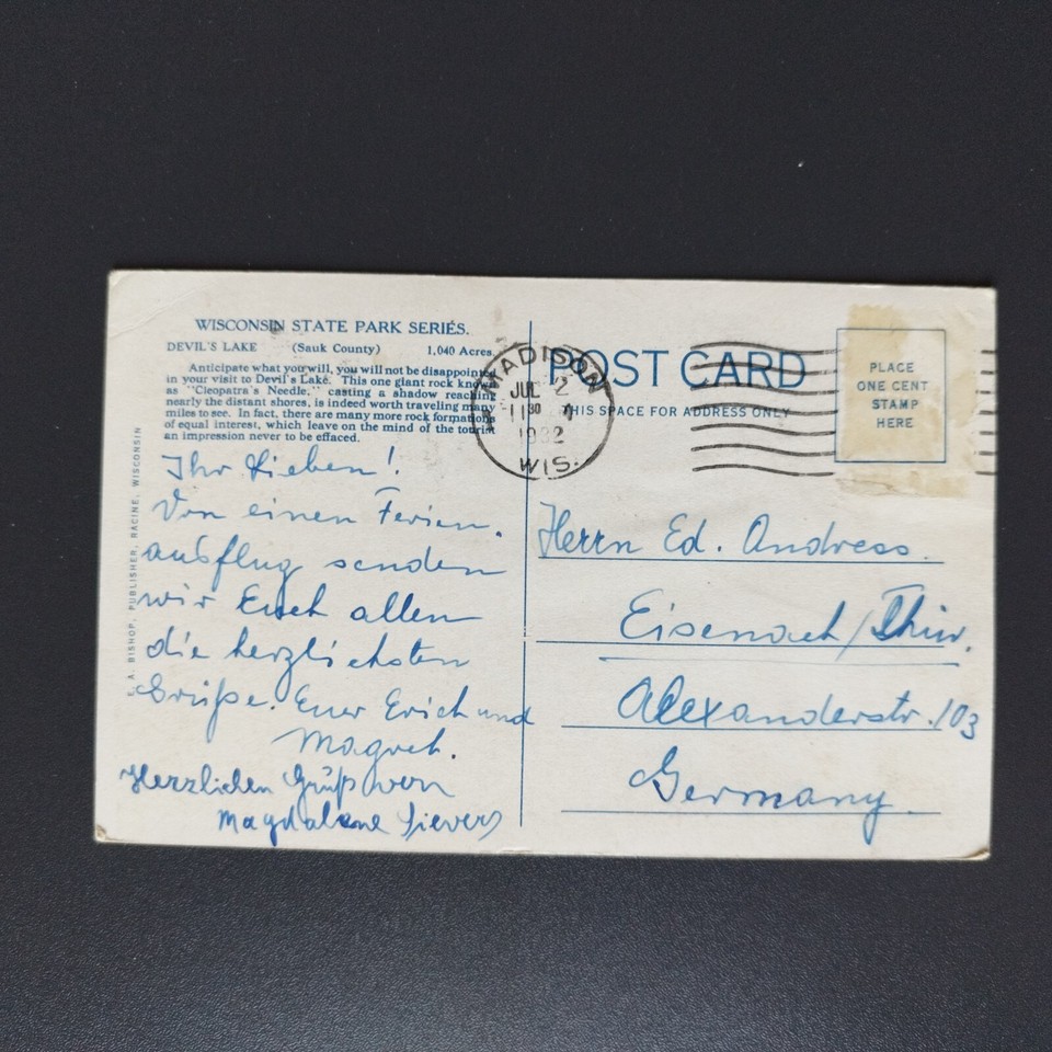 Wisconsin. Cleopatra's Needle.Devil's Lake State Park. 1932 | eBay