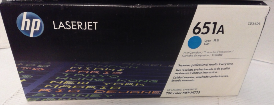 Sealed HP 651A Laserjet Cyan CE341A Toner Cartridge | eBay