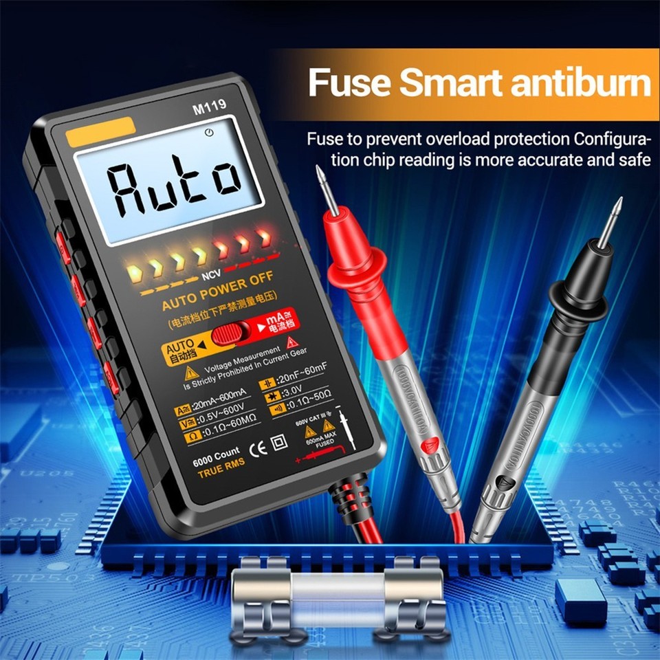 M119 6000 Count Digital Meter with Flashlight for Convenience During ...