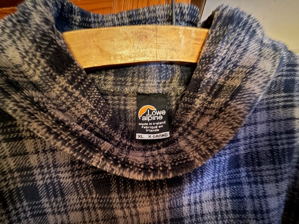 LOWE ALPINE POLARTEC PLAID CHECK PULLOVER FLEECE, UK XL | eBay UK