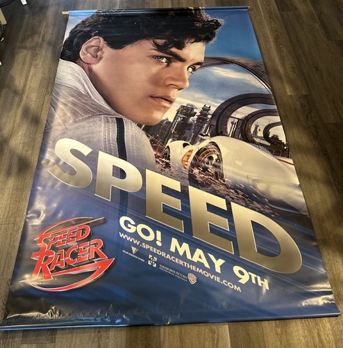 SPEED RACER Original theatrical vinyl banner approx 5' x 8' ft SS 2008 ...