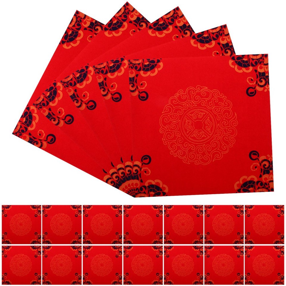 20 Sheets Chinese Blank Fu Character Paper New Year Scrapbook Cutouts ...