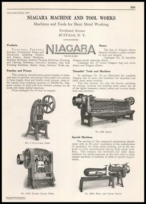 1922 Niagara Machine & Tool Works Buffalo New York Photos Press & Shear ...