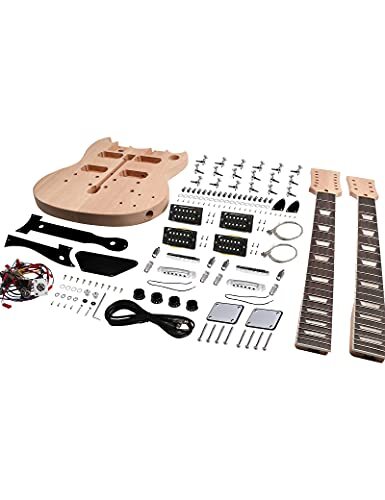 DIY Electric Guitar Kit Double Neck Guitar Kits Beginner Kits 12 String ...