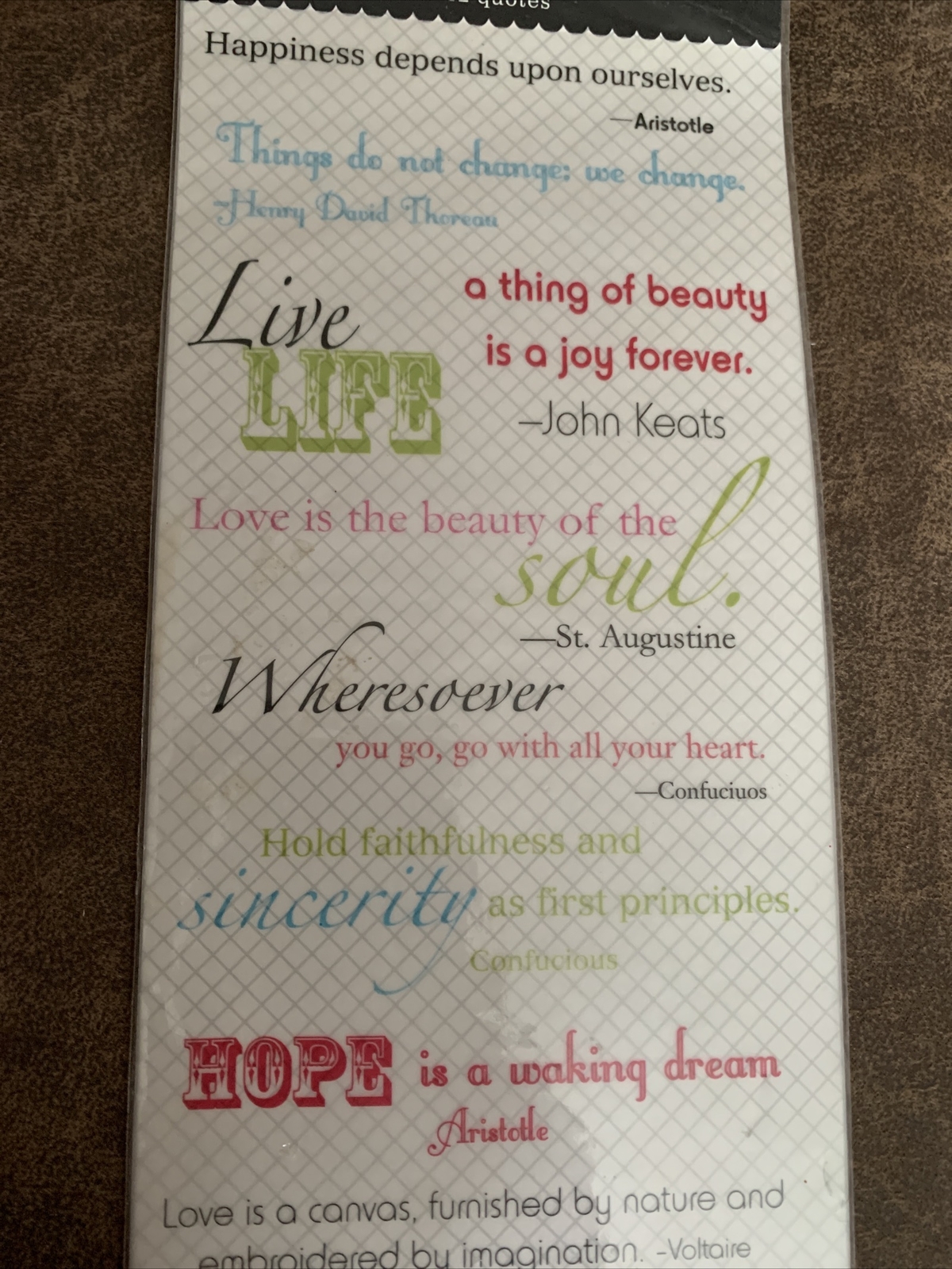 NEW VELLUM QUOTES 12 Quotes Wisdom Sincerity Love + COLORBOK | eBay
