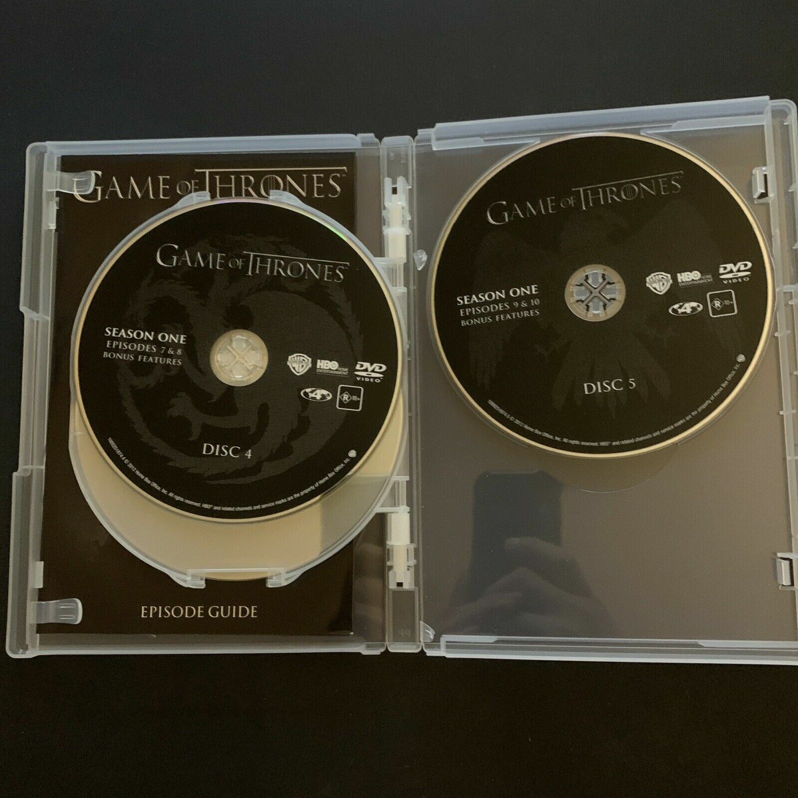 Game Of Thrones : Season 1 (DVD, 2012, 5-Disc Set) Region 2,4 | eBay