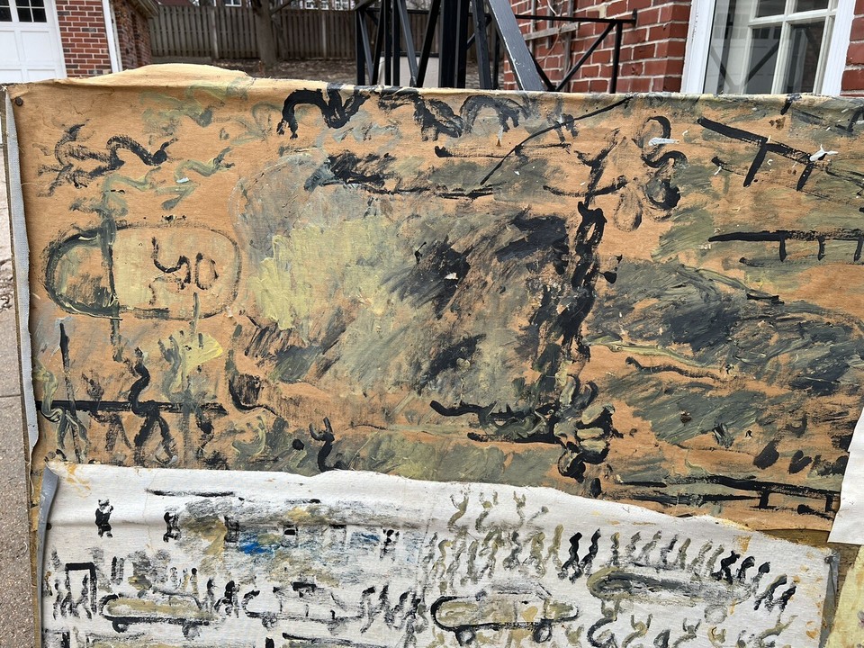 Purvis Young Large Original Painting Life In Overton Larry Clemons ...