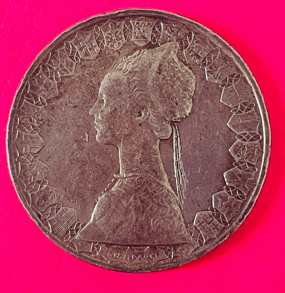 1960 Repvbblica Italiana R L.500 Lire .835 SILVER COIN Columbus Ships ...