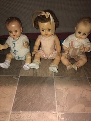 Vintage Lot 3 Dolls Alexander, Ideal Doll, Effanbee 1950s Baby Doll W ...