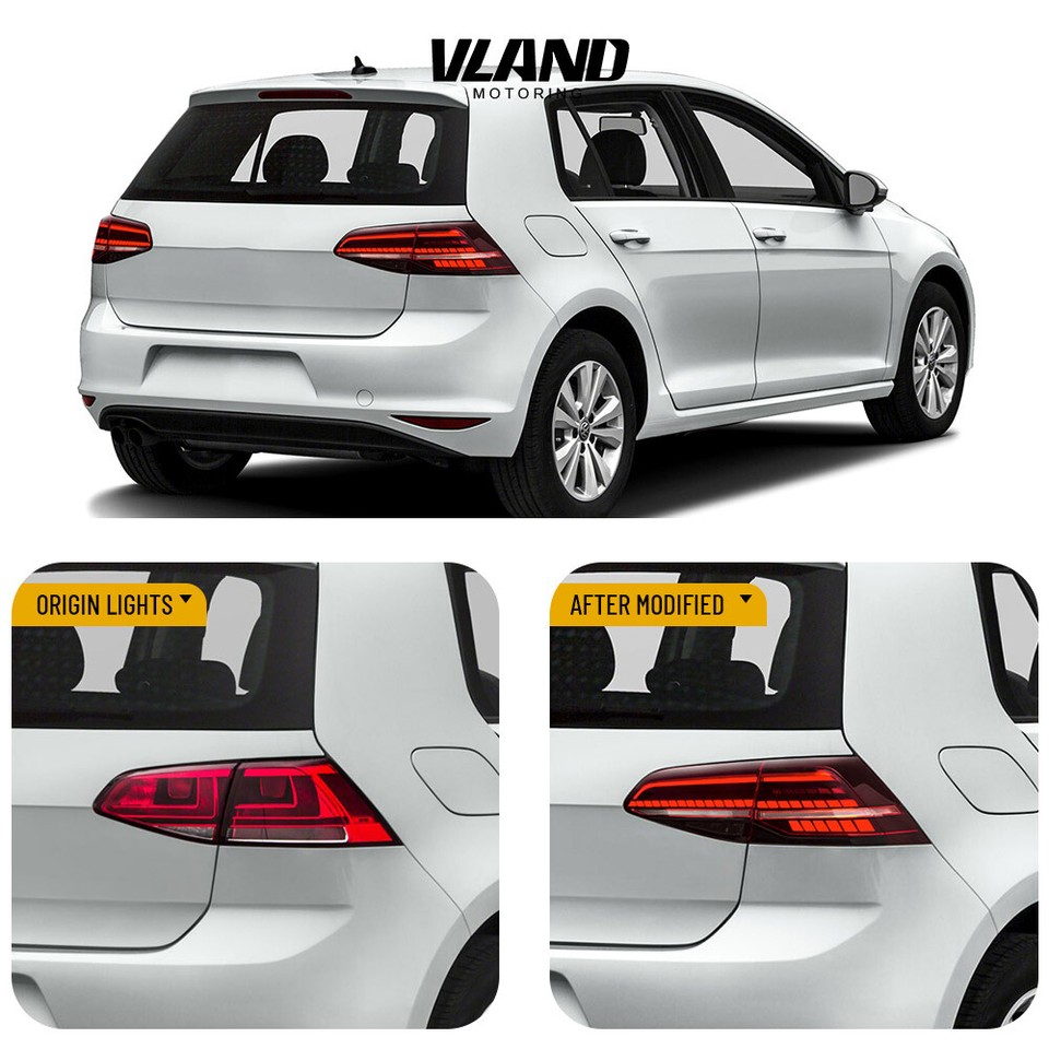 LED Tail Lights For 2014-2019 Volkswagen VW Golf 7 MK7 GTI Sequential ...