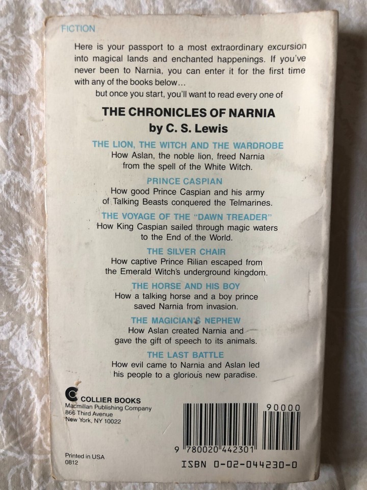 Vtg Magicians Nephew by CS Lewis 1970 Book 6 Chronicles Narnia Trade ...