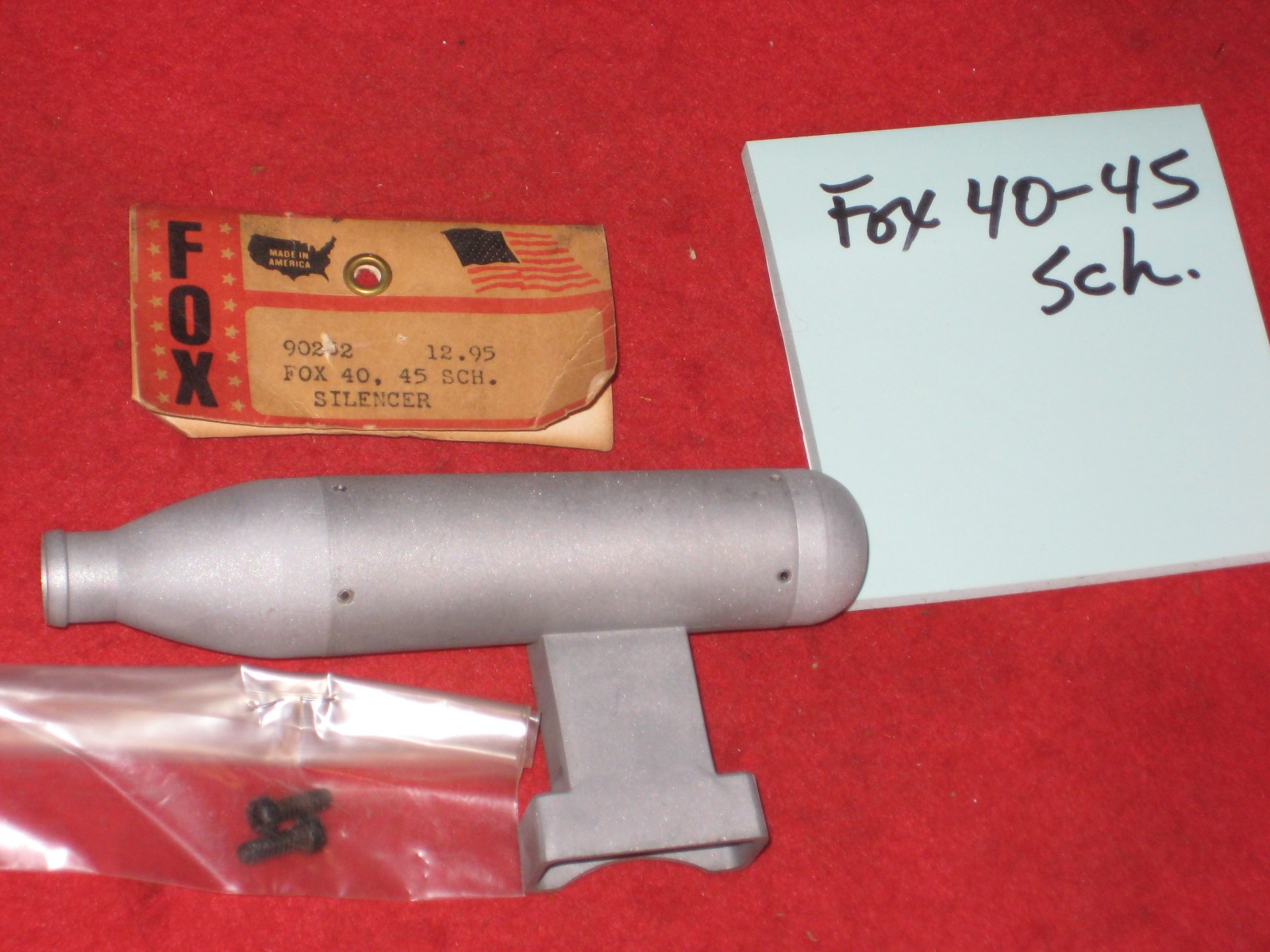 READ VINTAGE FOX 40-45 SCHNUERLE 1" MUFFLER for GLOW MODEL AIRPLANE ...