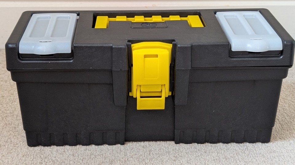 Strong Plastic Toolbox Chest Storage Tool Organiser Tool Box Case with ...