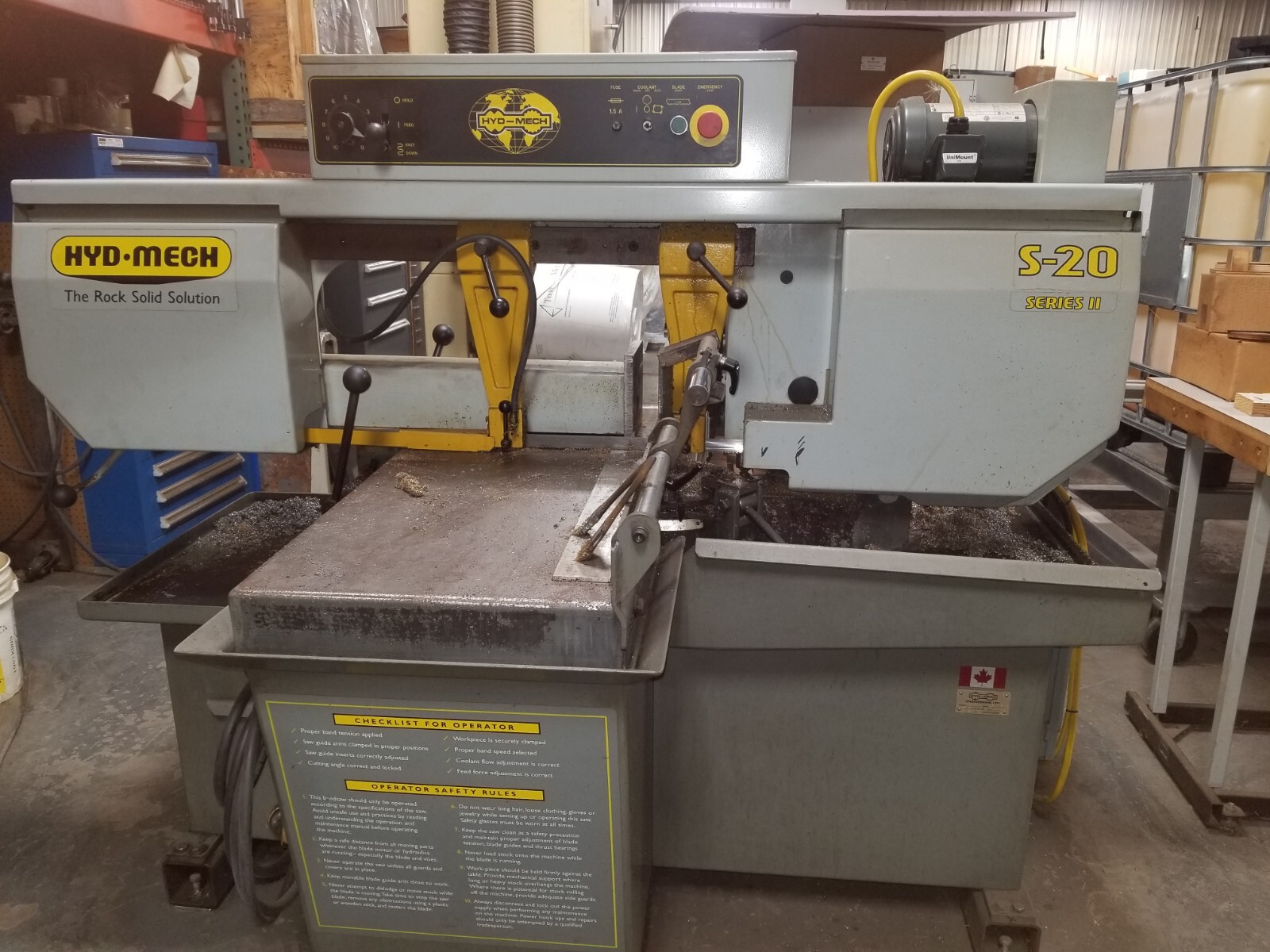USED HYD-MECH #S-20 Series II Horizontal 13"x18" Bandsaw w/12"x10 ...