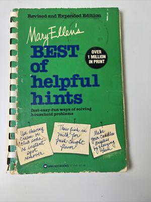 Mary Ellen's BEST OF HELPFUL HINTS by Warner Books Spiral Bound Vintage ...