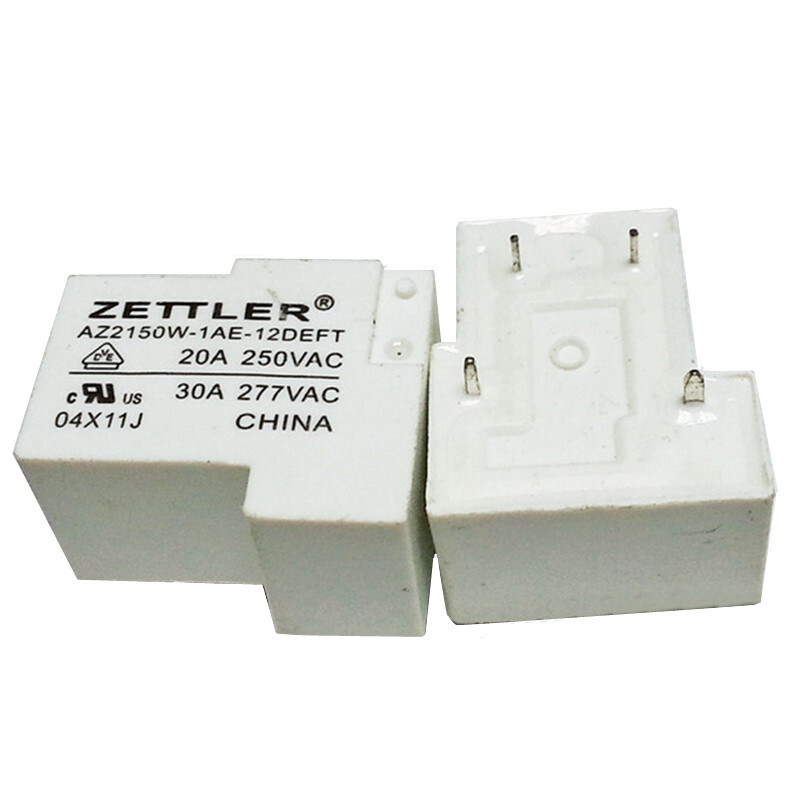 2Pcs ZETTLER AZ2150W-1AE-12DEFT 12VDC Automotive Relay 4Pins 20A 250VAC ...
