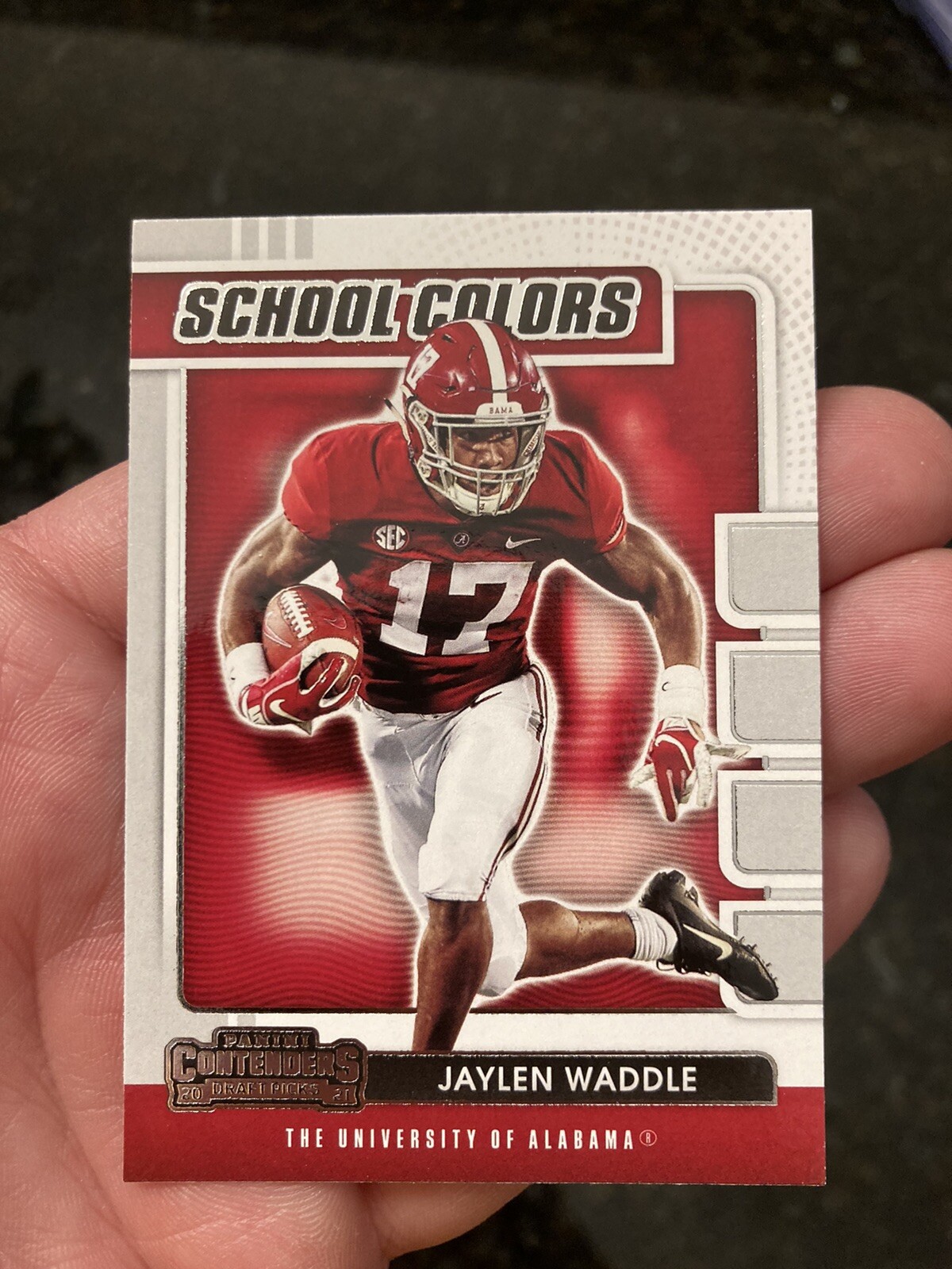 Jaylen Waddle 2021 Panini Contenders Draft Picks School Colors Insert ...