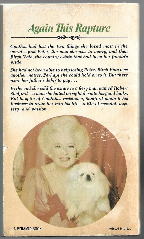 AGAIN THE RAPTURE, 1947-1972, Barbara Cartland, Paperback Series #36 | eBay