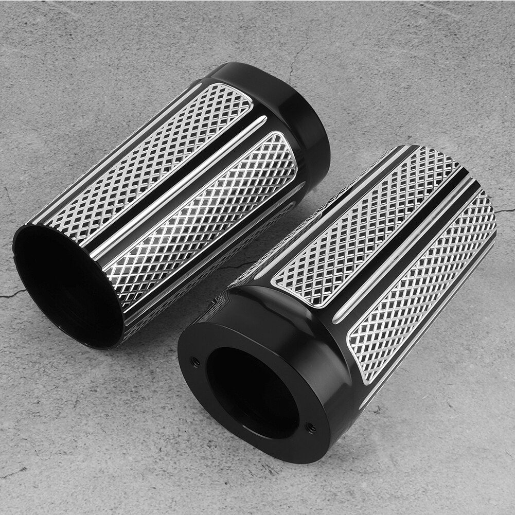 ・Pair Left+Right Mesh Style Front Fork Boot Slider Covers Motorcycle ...