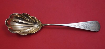 George Sharp Sterling Silver Berry Spoon GW Shell BC w/ "Mary Nagle ...