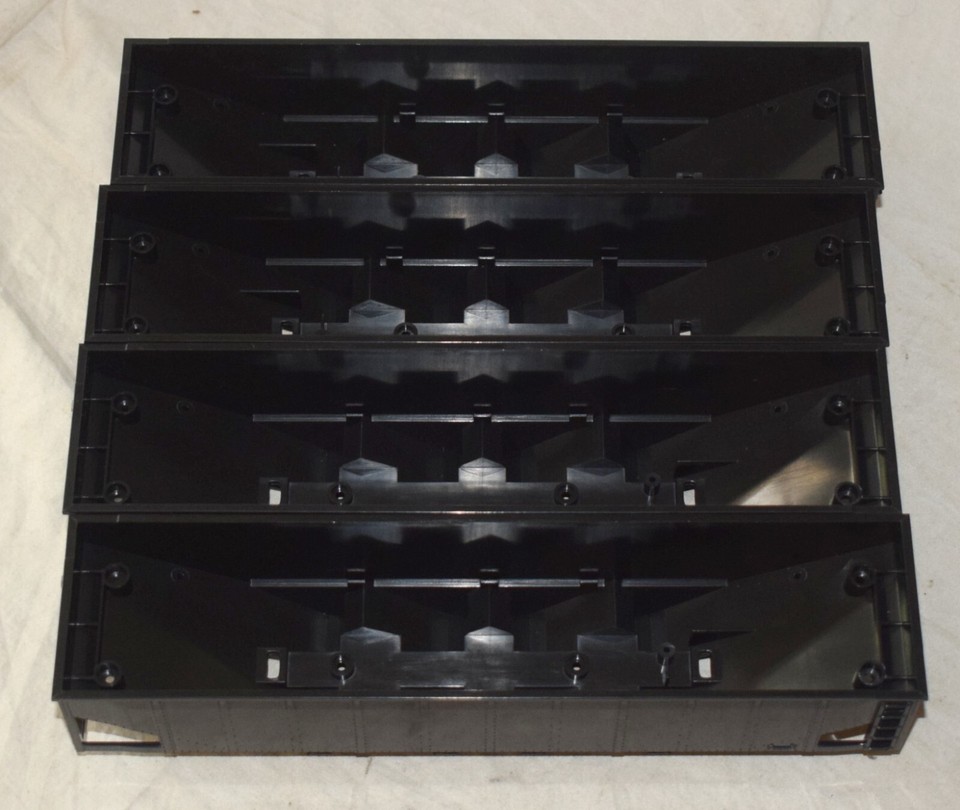 Lot of 4 MTH 4 Bay Hopper Shells - Undecorated Black - O Gauge | eBay