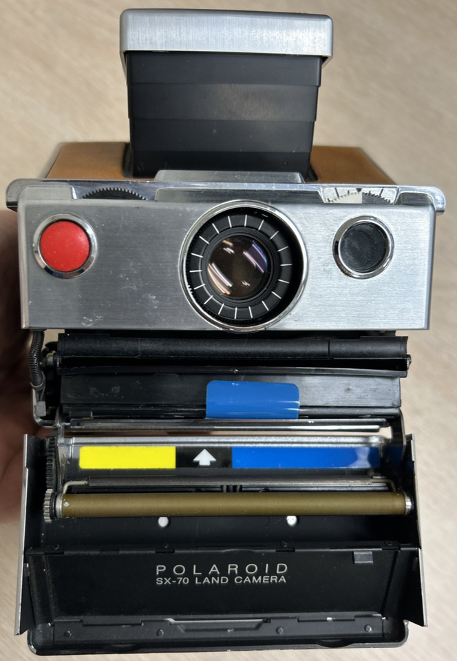 Vintage Polaroid SX-70 Land Camera Brown Leather UNTESTED - PARTS ...