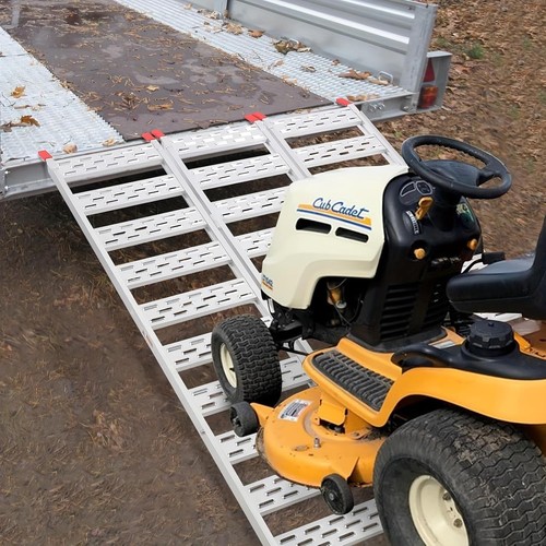 76x50" Tri-Fold Aluminum ATV Ramps 1500LBS for Motorcycle UTV Lawn ...