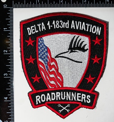US Army OEF Delta 1-183rd Roadrunners Aviation HOOK & LOOP Patch | eBay