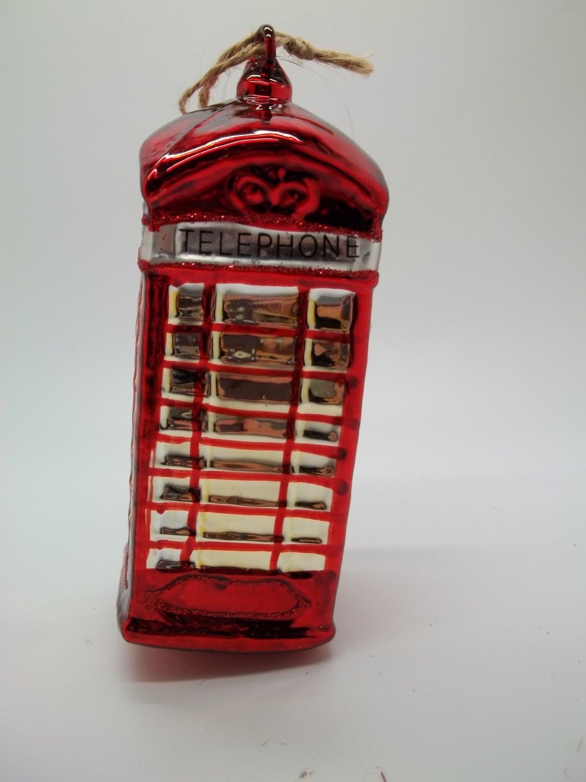 Pottery Barn Red Telephone Booth Christmas Ornament #21 | eBay
