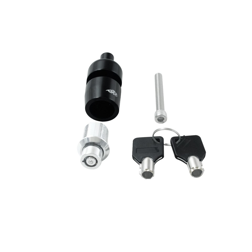Black Handlebar Helmet Lock for Harley 1996-2024 Softail FX FL Dyna ...