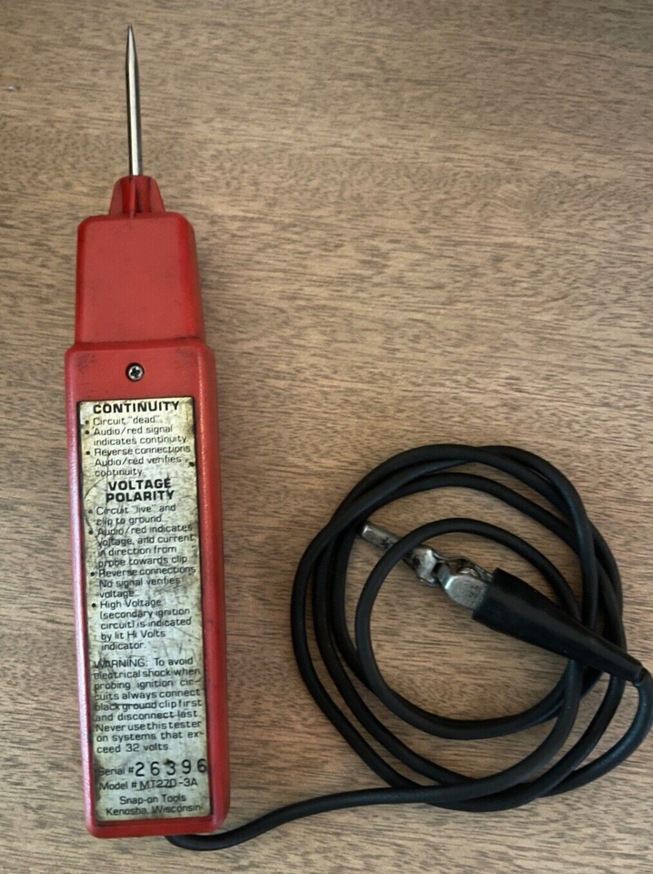 Snap-On Mt270 Continuity Plus Tester - Works - Hi / Lo voltage polarity ...