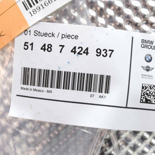 NEW BMW X5 G05 REAR LEFT SILENCER HEAT INSULATION 51487424937 19-20 ...