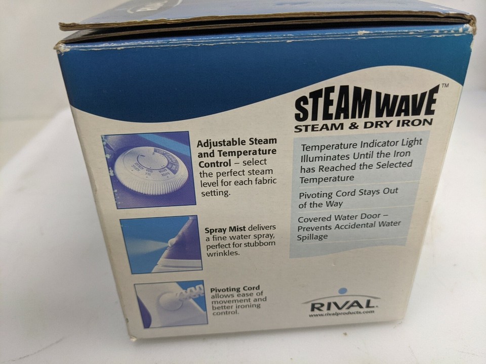 Rival Steam Wave Steam and Dry Iron Model IR603 NEW L3639 | eBay
