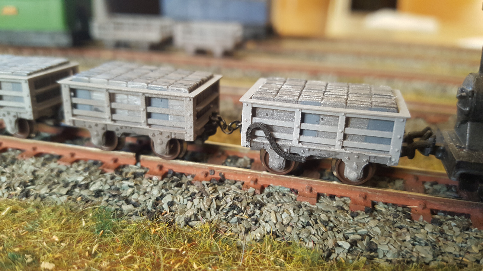OO9/009 Ffestiniog 2 Ton Slate wagon Kit x 6 Trucks with wheels 3D ...