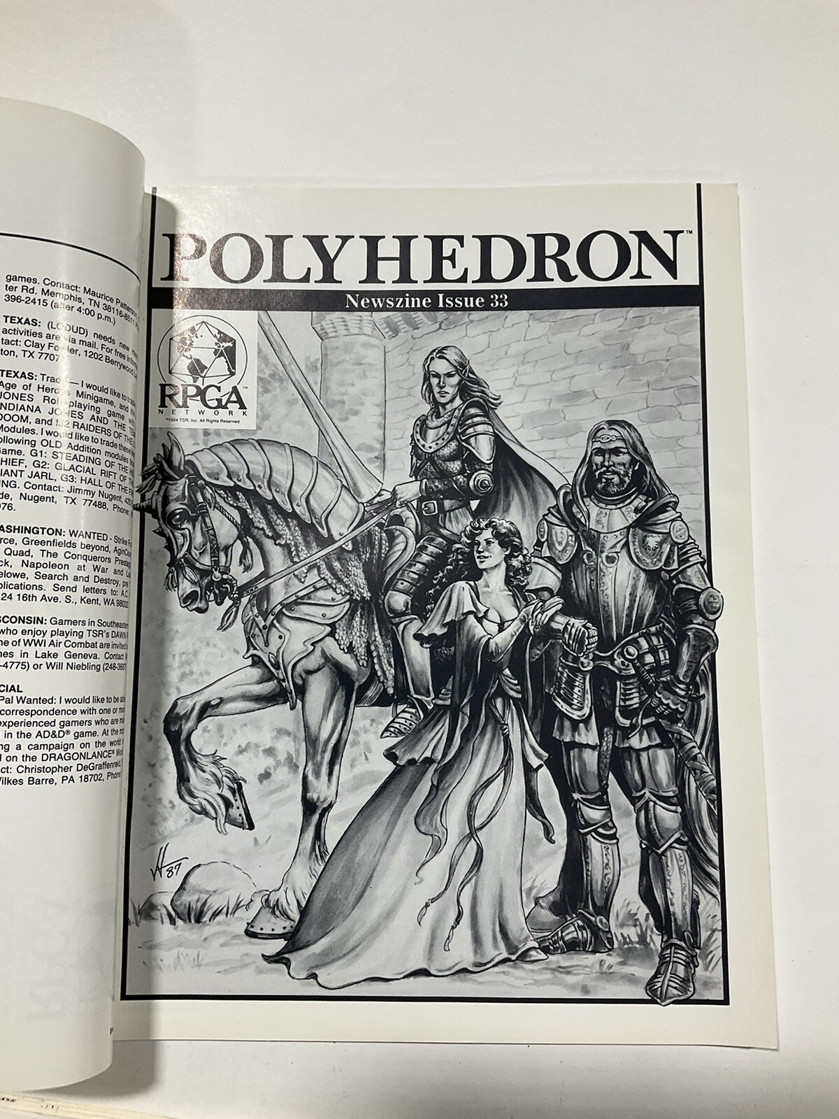 Polyhedron Issue 33 Newzine RPGA Network 1983 TSR Hobbies Inc Magazine ...