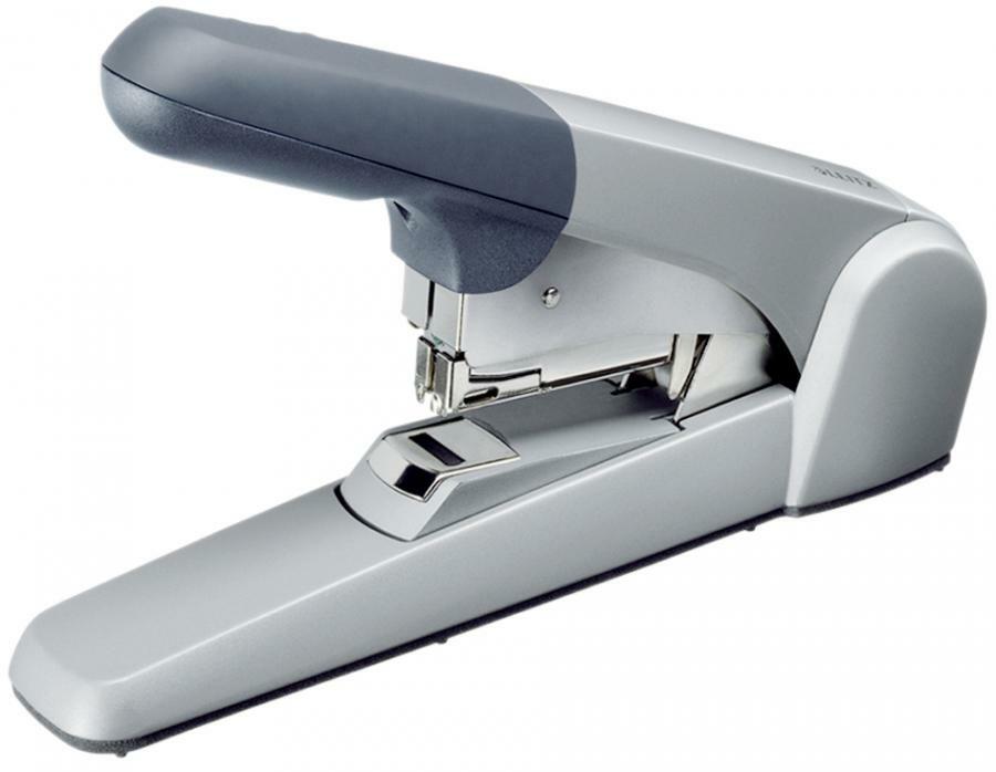 LEITZ Blockheftgerät Hefter Tacker 5552, Heftleistung: 60 Blatt, silber ...