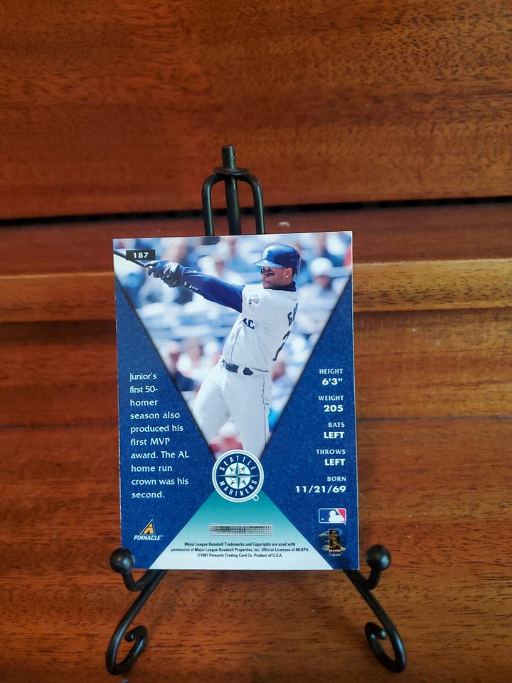1997 Pinnacle Ken Griffey Jr Field of Vision Card #187 Seattle Mariners ...