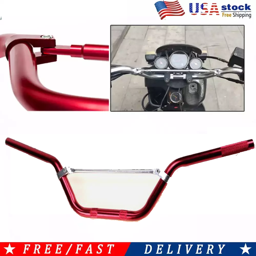 7/8" 22mm Mid Handlebars Handle Bars Fit ATV Pit Dirt Bike Offroad ...