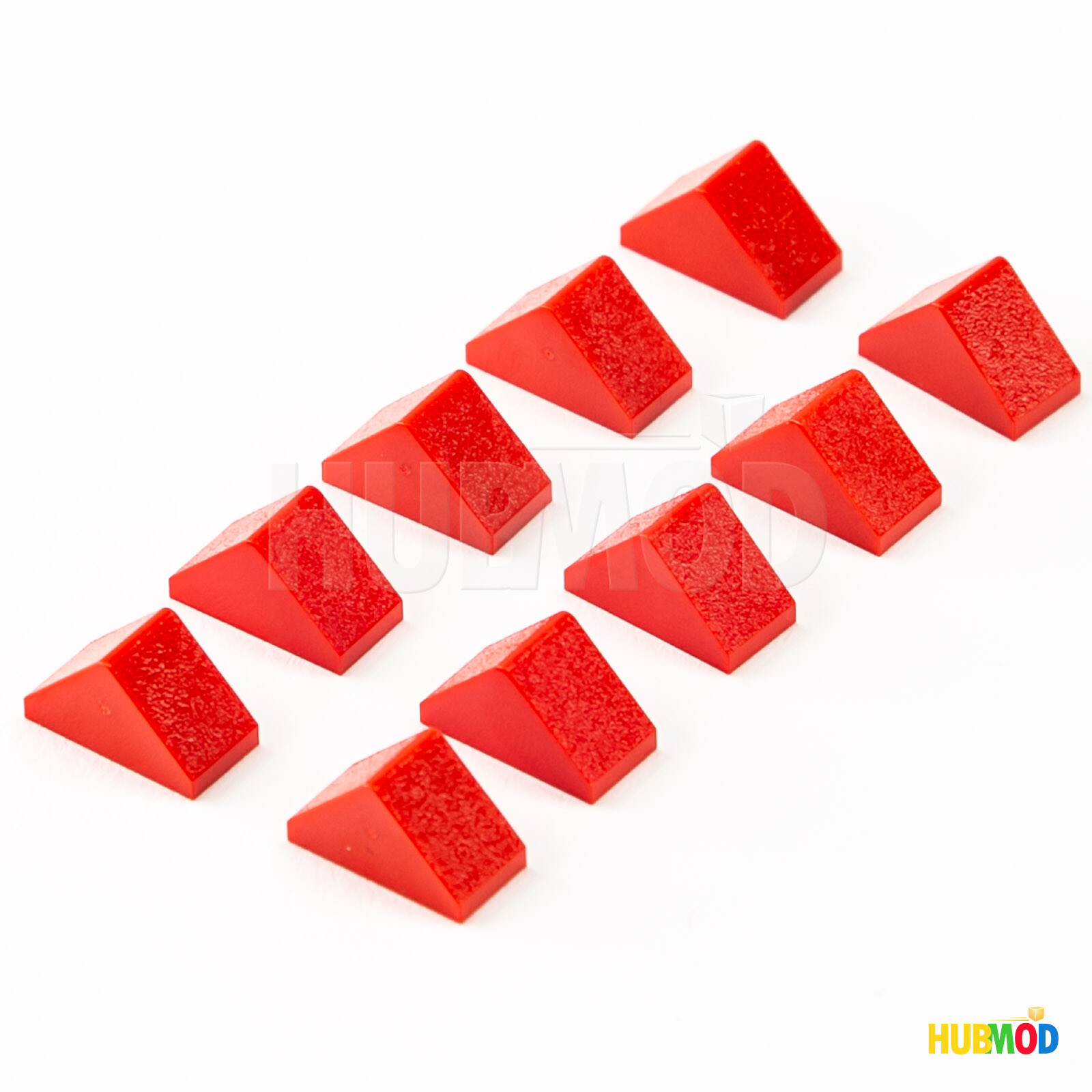 Lot of 10 Genuine LEGO 3044b Red Roof Tile 1x1 Double Slope 45 Brick ...