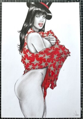 Signed Original Naughty Fabio Zatanna Pencil/Ink Commission 11X17 | eBay