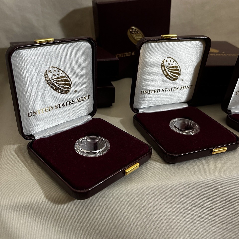 5 US Mint Gift Cases for 1/10 oz Gold American Eagle Coin Capsule Case ...