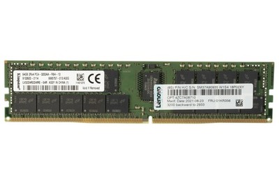 RAM Lenovo 64GB 2Rx4 PC4-25600 DDR4 RDIMM ECC 3200MHz 01KR356 | eBay