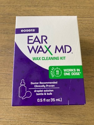 Eosera EARWAX MD Earwax Cleaning Kit with Rinsing Bulb 0.5 Oz Ear Drops ...