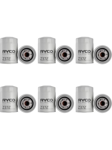 6 x Ryco Oil Filter Z372 fits Mitsubishi Triton 2.8 K77T D 4WD (K77T ...
