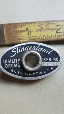 SLINGERLAND Original DRUM tag Vintage serial # | eBay