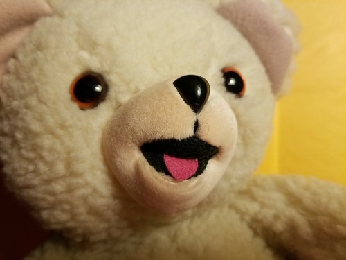 VINTAGE Snuggle SNUGGLES TEDDY BEAR HAND PUPPET 14" Plush STUFFED ...