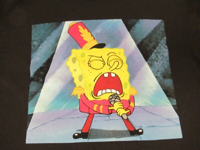 SPONGEBOB SQUAREPANTS SGT PEPPERS RED SUIT SINGING - BLACK LARGE T ...