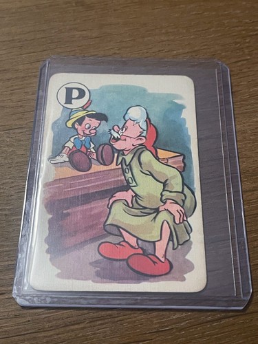 WALT DISNEY 🎥 1940 Castell PINOCCHIO Card Game Card VERY RARE DISNEYANA ...